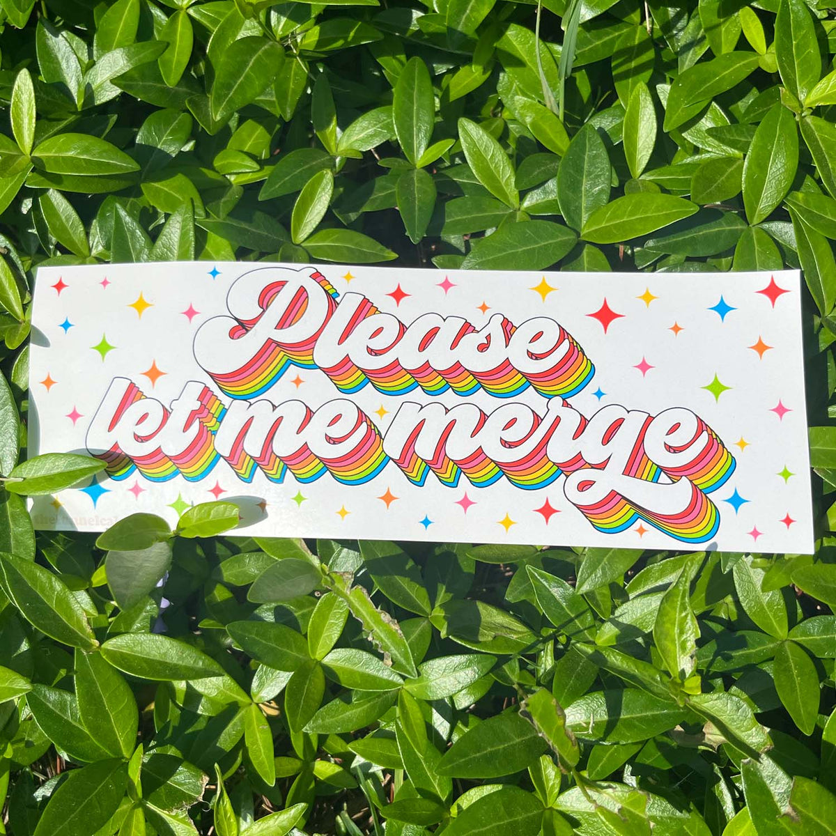 Please let me merge Bumper Sticker 🚗 – The Funnel Cake Tree